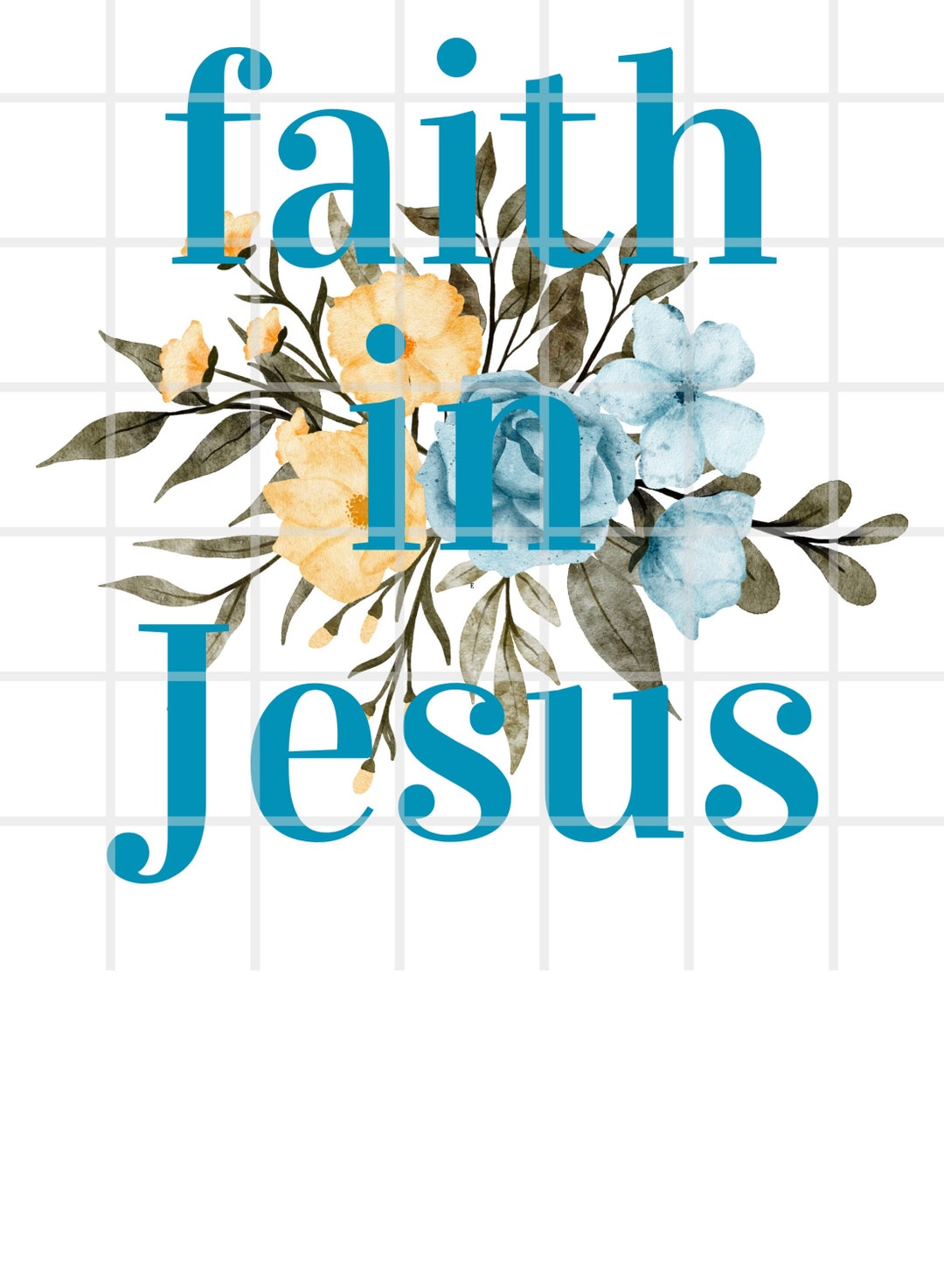 Christian PNG Faith in Jesus Flower Design Christian - Etsy