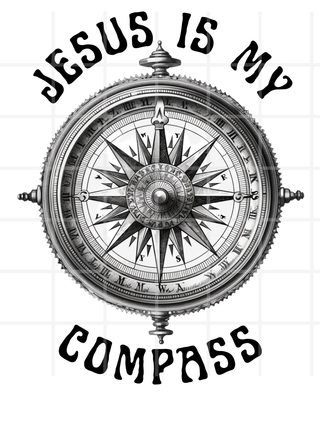 Christian Graphic PNG, Jesus is My Compass, Christian Sublimation ...