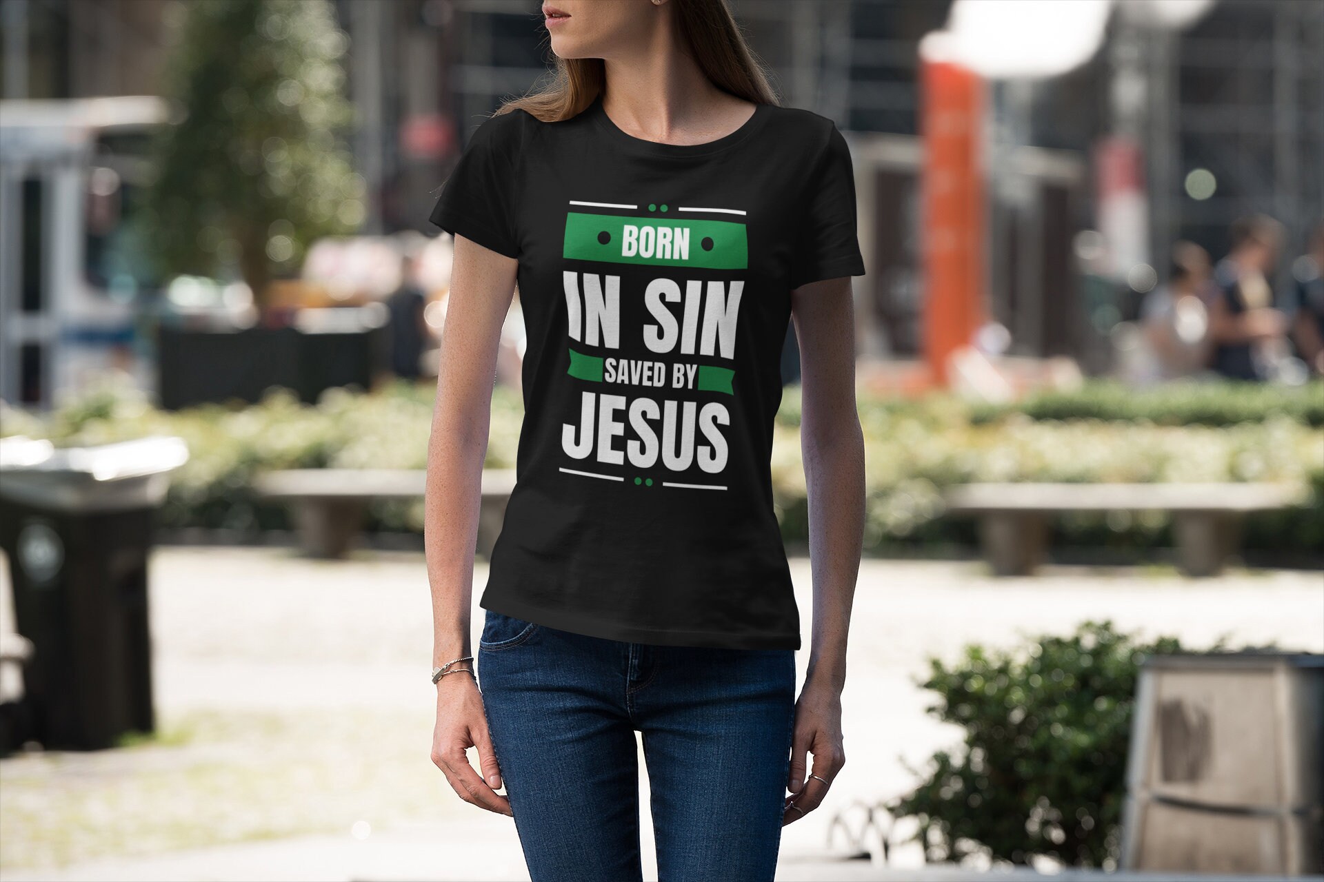 Born in Sin Saved by Jesus PNG: Christian Faith Design (digital ...
