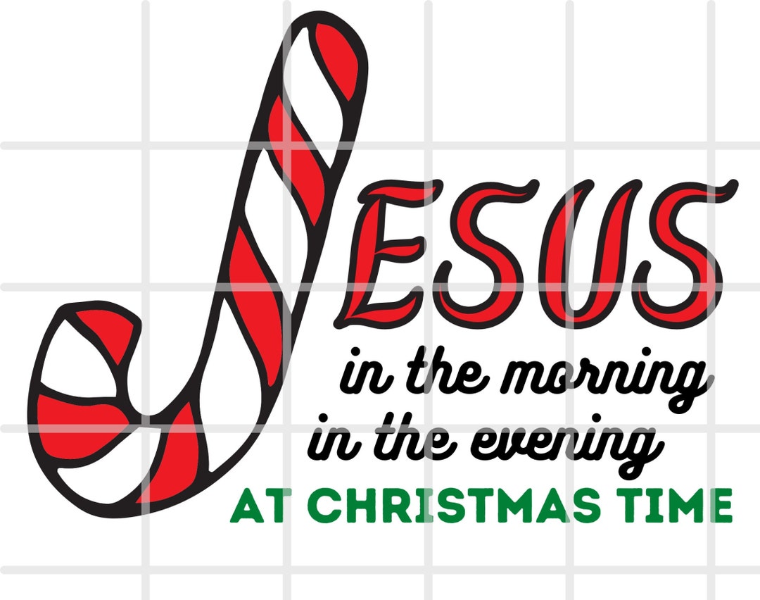 Christian Christmas Candy Cane PNG File: Jesus Design (digital Download ...