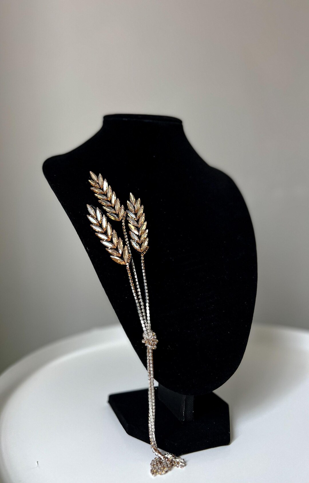 Rhinestone Wheat Brooch, Sparkling Wheat Pin, Elegant Gold Leaf Brooch ...