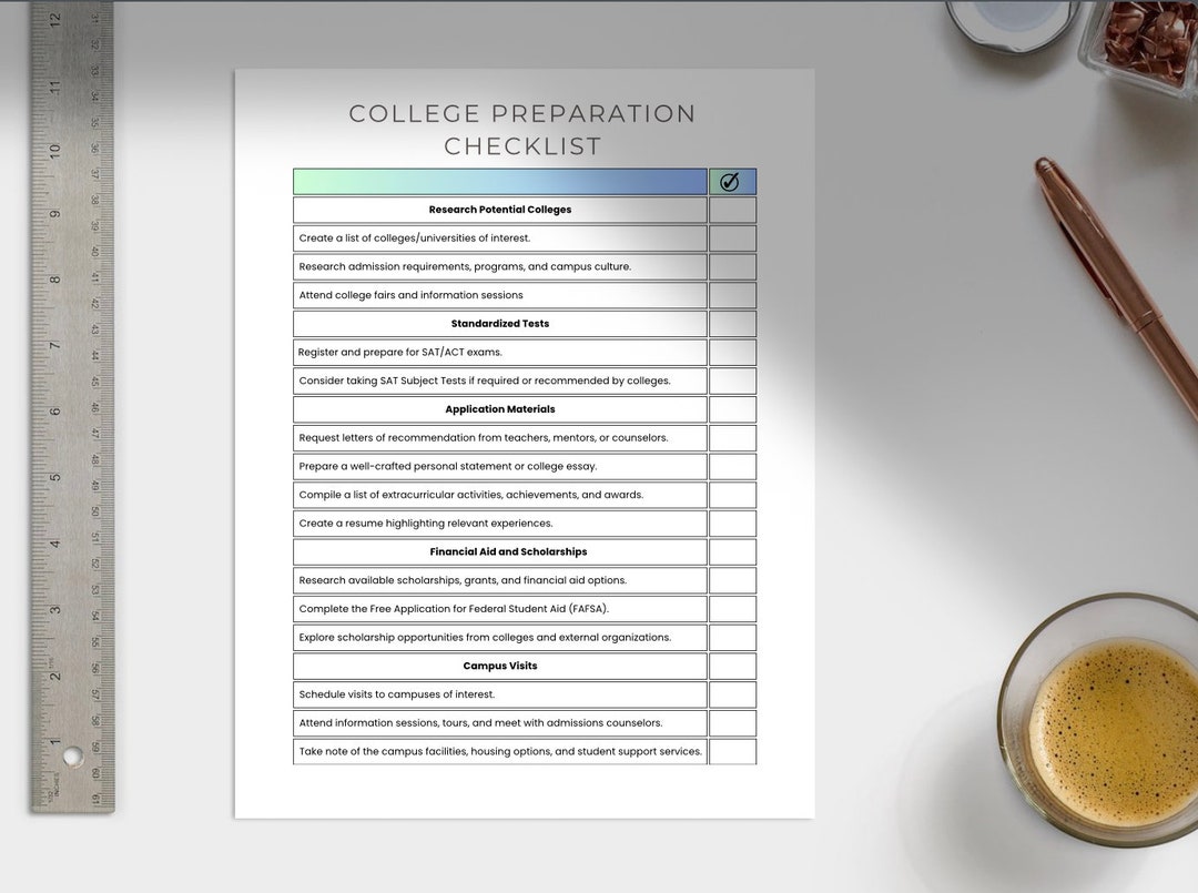 College Preparation & Dorm Checklist 5-page PDF - Etsy