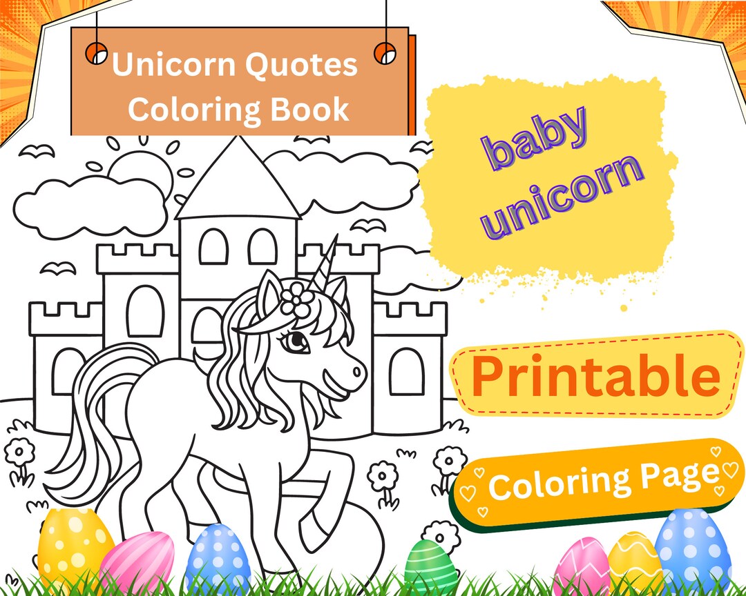 Magical Unicorn Animal Coloring Pages for Kids, With Fun Way - Etsy