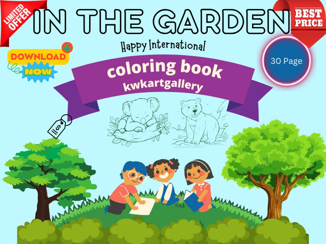 In the Garden Coloring Book for Kids | in the Garden | Pets ...