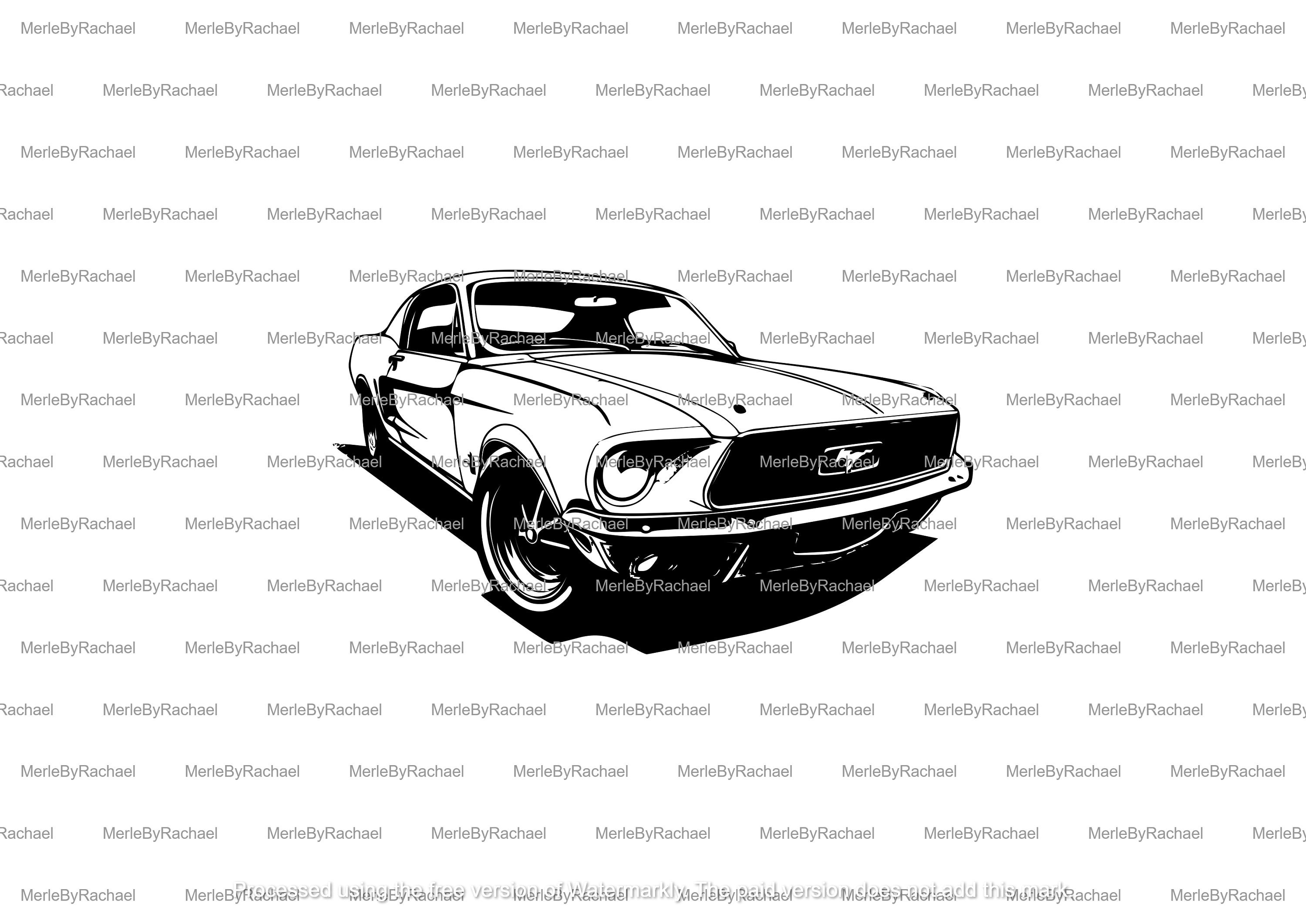 Ford Mustang Bundle Vector of 4 SVG Images | Digital Download | Classic ...