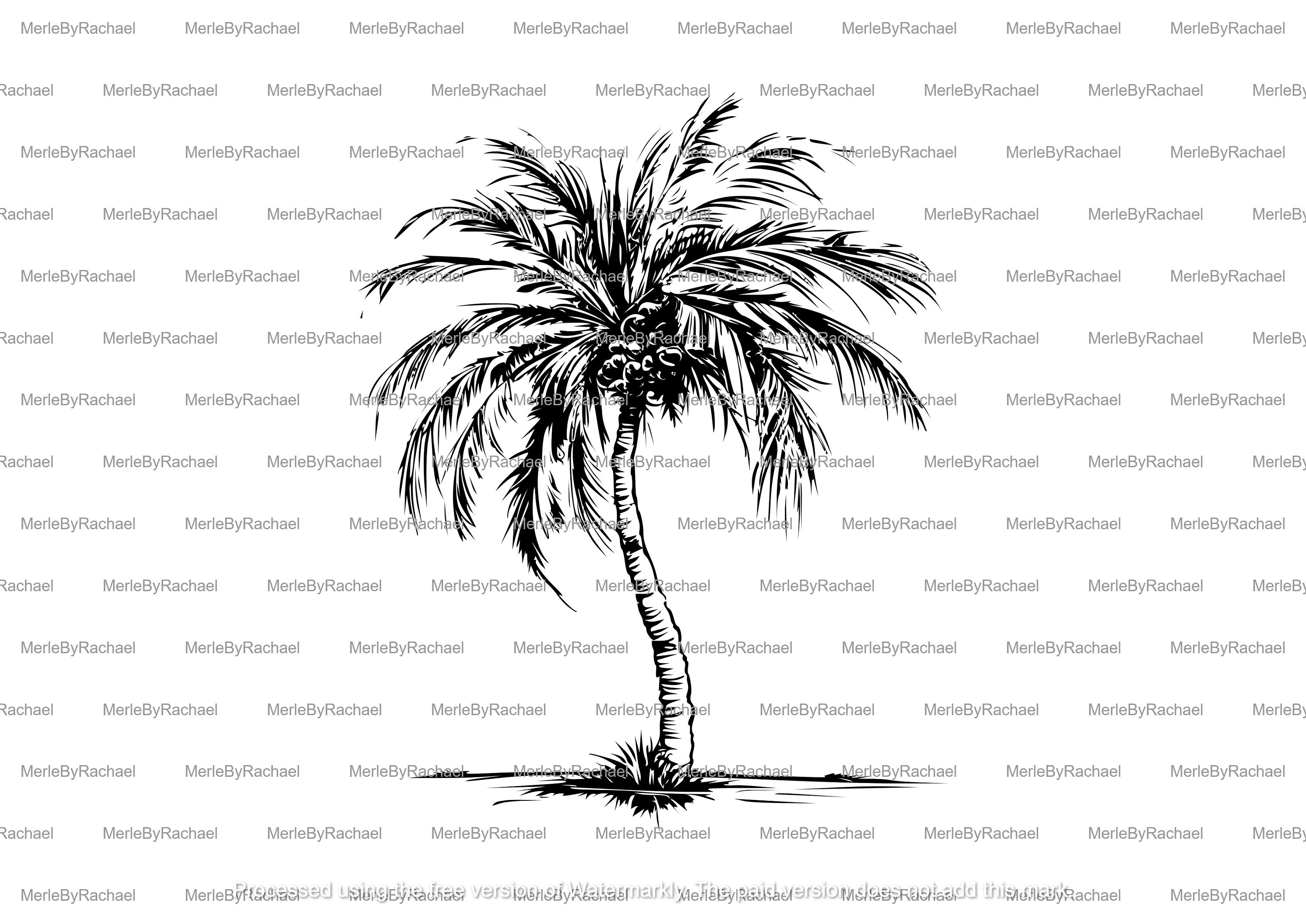 Palm Tree Bundle of 7 Vector SVG Images | Digital Download | High ...