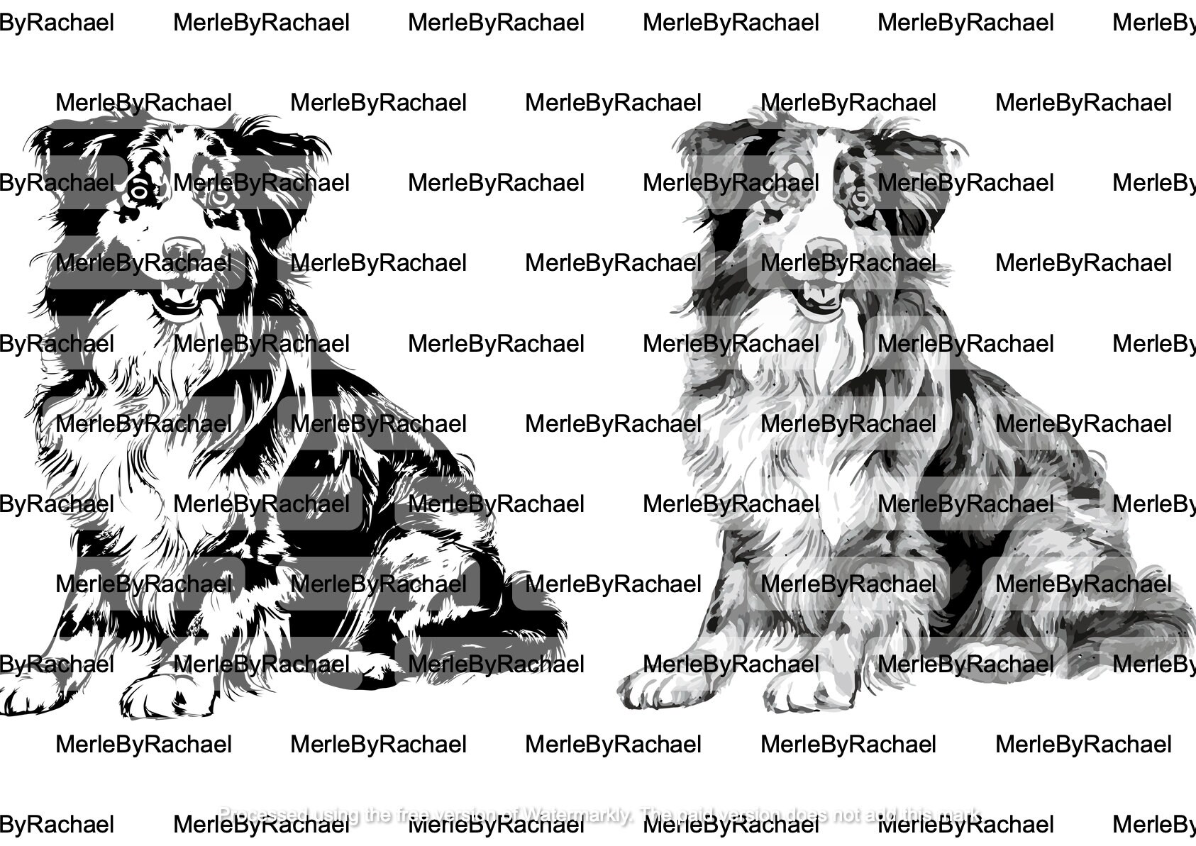 Australian Shepherd Bundle Vector SVG Images | Digital Download | Dog ...