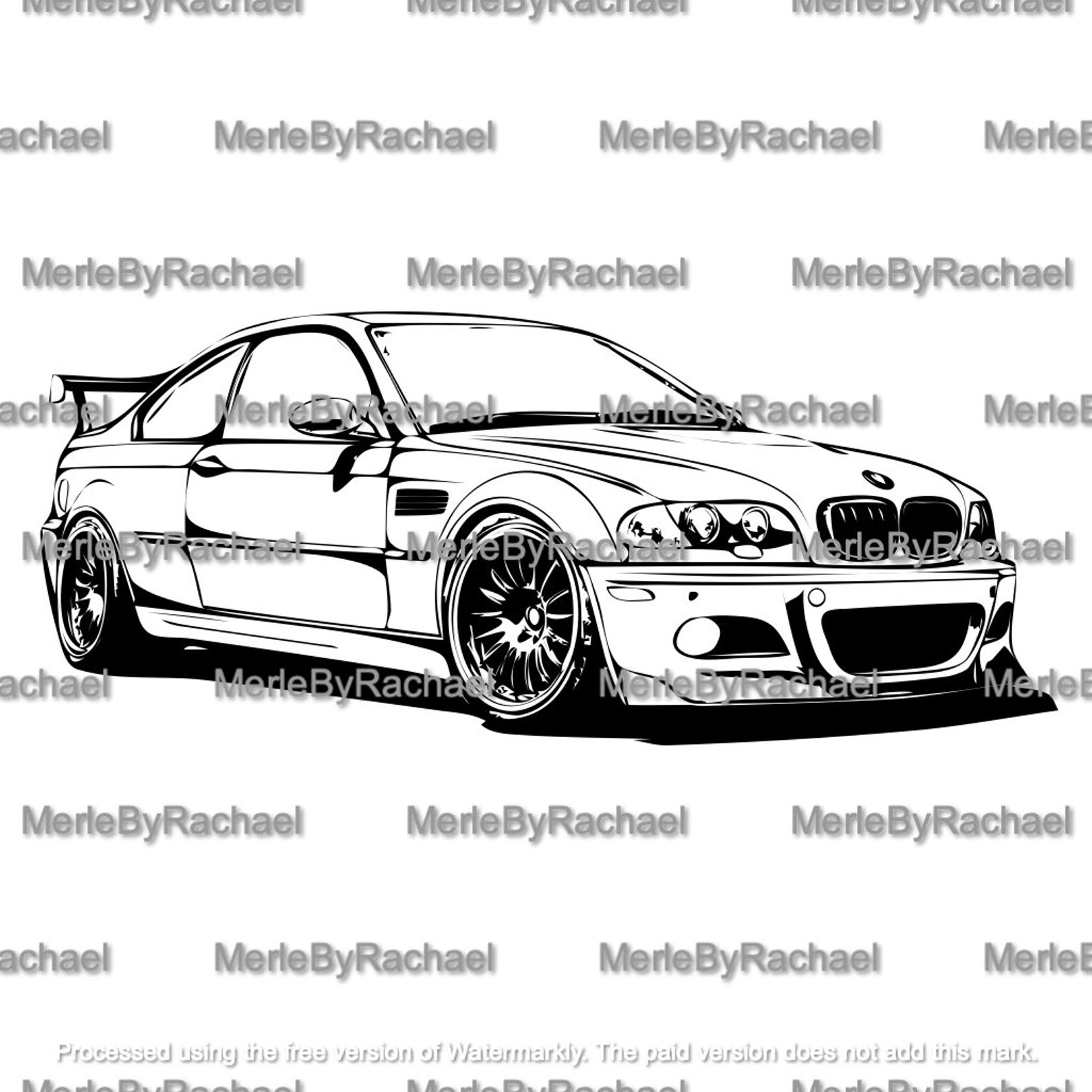 BMW E46 M3 Bundle of 3 Vector SVG Images | Digital Download | High ...
