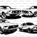 Ford Mustang Bundle Vector of 4 SVG Images | Digital Download | Classic ...