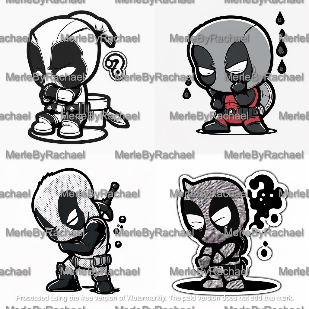 Bundle 20 Deadpool Digital Vector SVG for DIY Cricut Laser Engraving ...