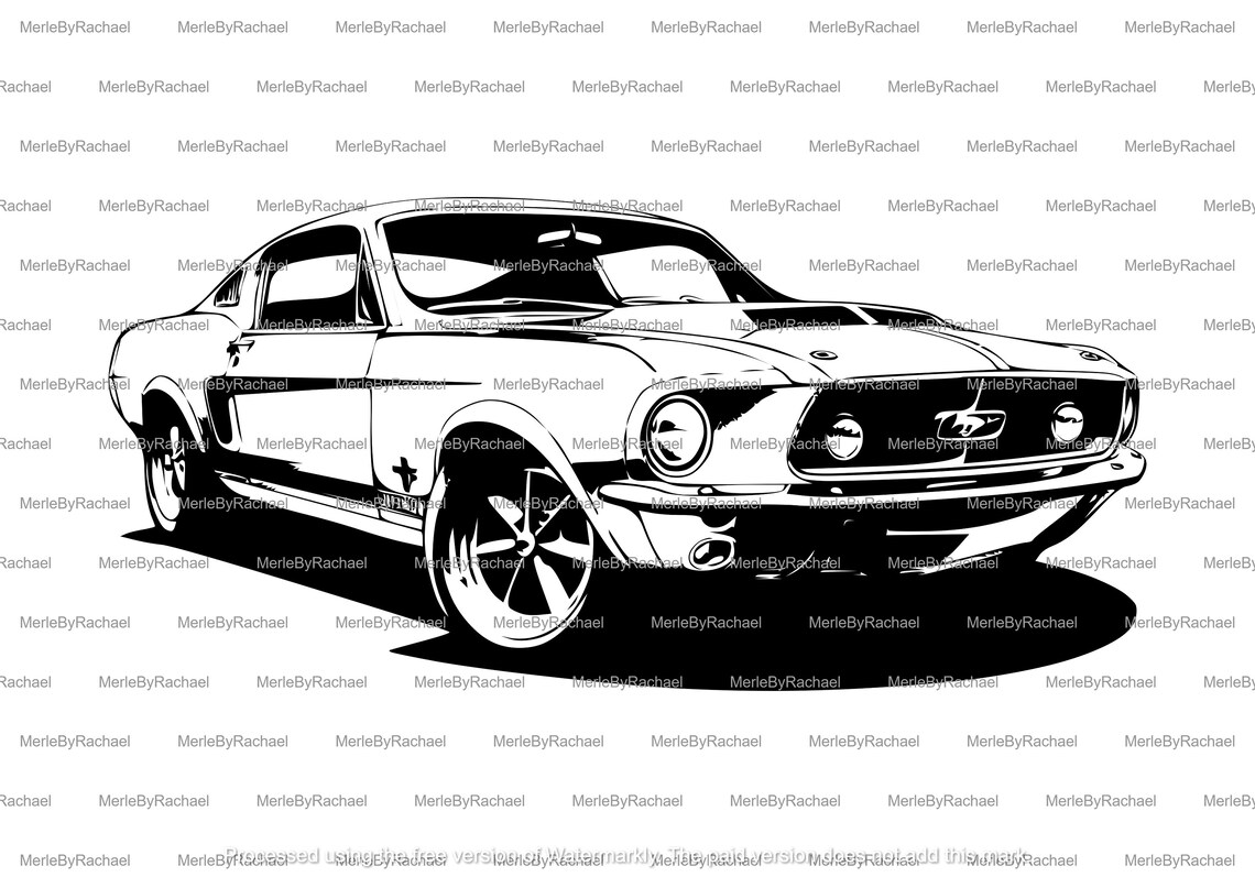 Ford Mustang Bundle Vector of 4 SVG Images | Digital Download | Classic ...