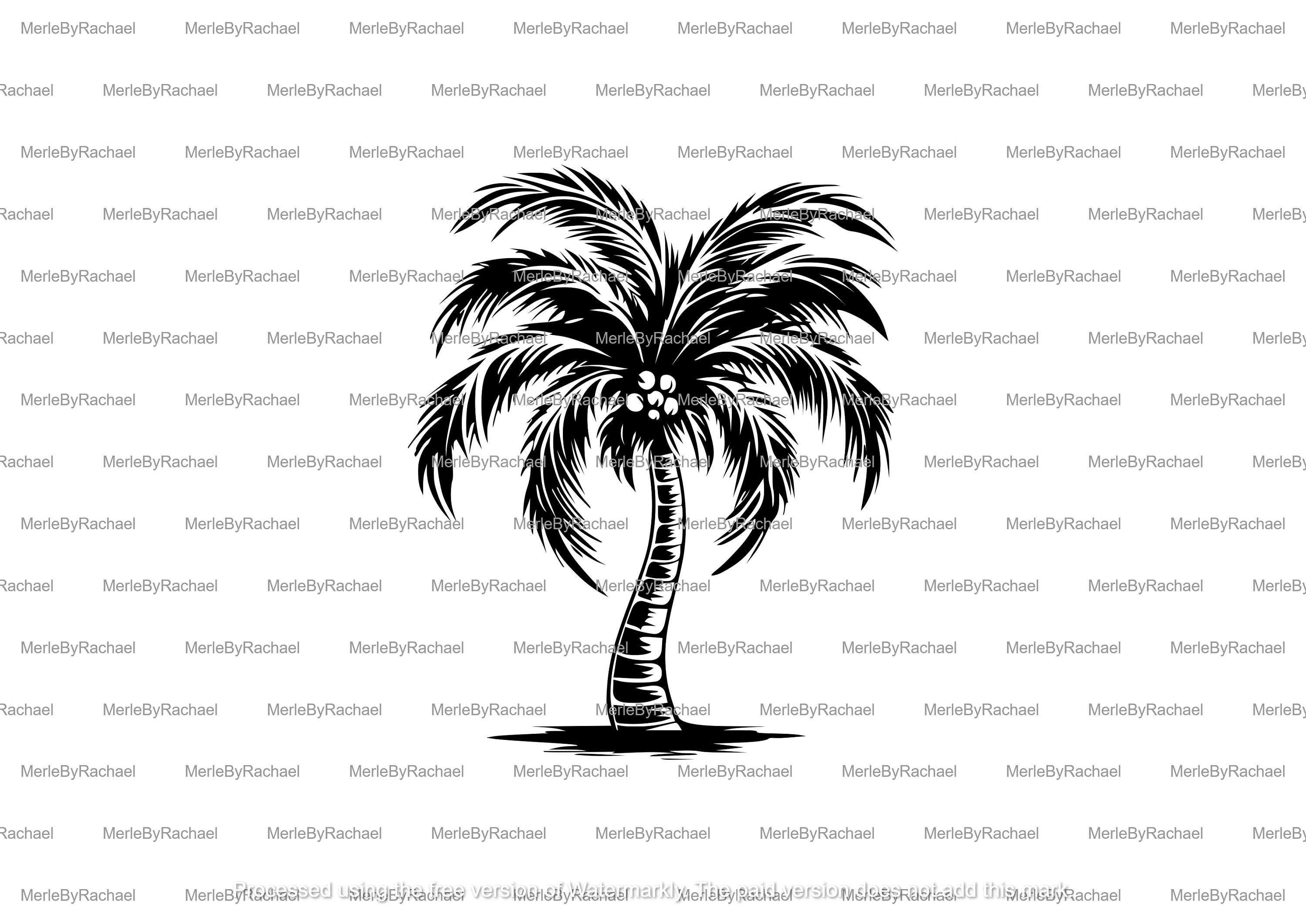 Palm Tree Bundle of 7 Vector SVG Images | Digital Download | High ...