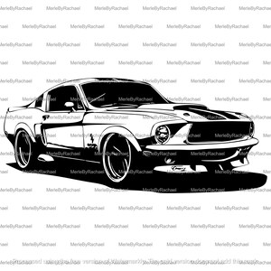 Ford Mustang Bundle Vector of 4 SVG Images | Digital Download | Classic ...