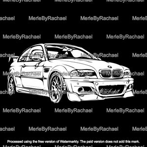 BMW E46 M3 Bundle of 3 Vector SVG Images | Digital Download | High ...