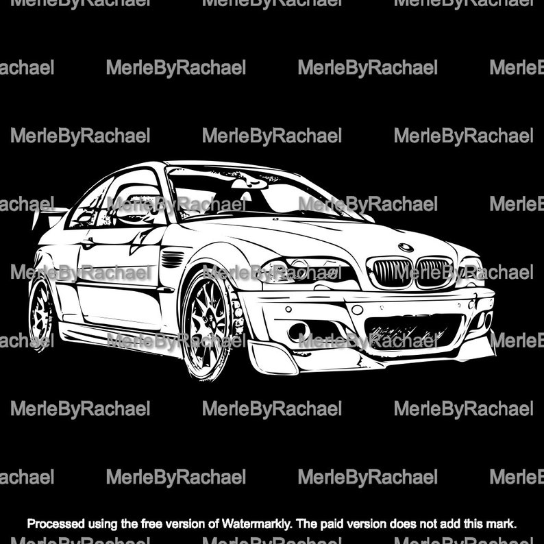 BMW E46 M3 Bundle of 3 Vector SVG Images | Digital Download | High ...