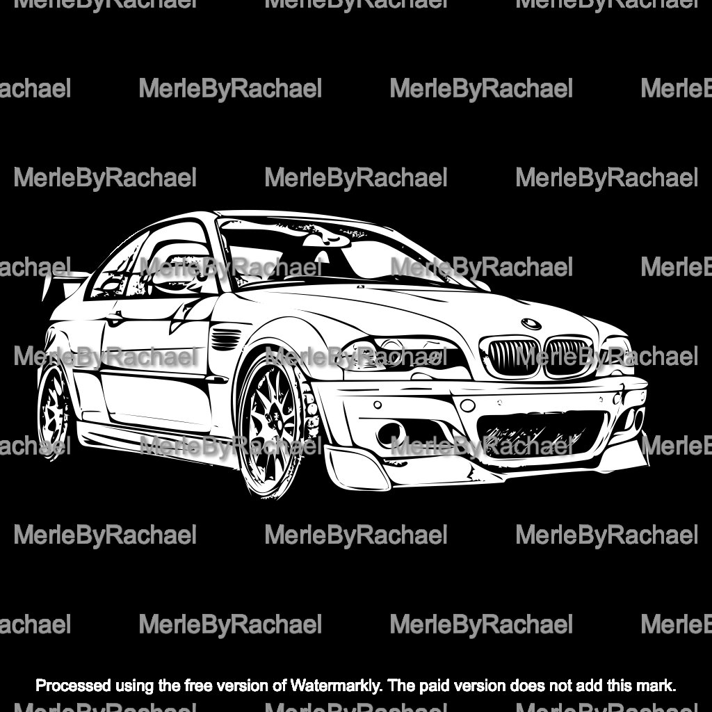 BMW E46 M3 Bundle of 3 Vector SVG Images | Digital Download | High ...