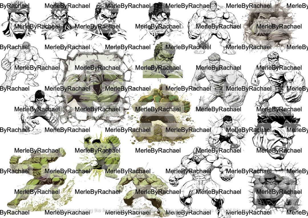 Hulk Bundle of 20 Vector SVG/PNG/AI | Images | Superhero Graphics ...