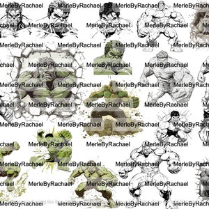 Hulk Bundle of 20 Vector SVG/PNG/AI | Images | Superhero Graphics ...