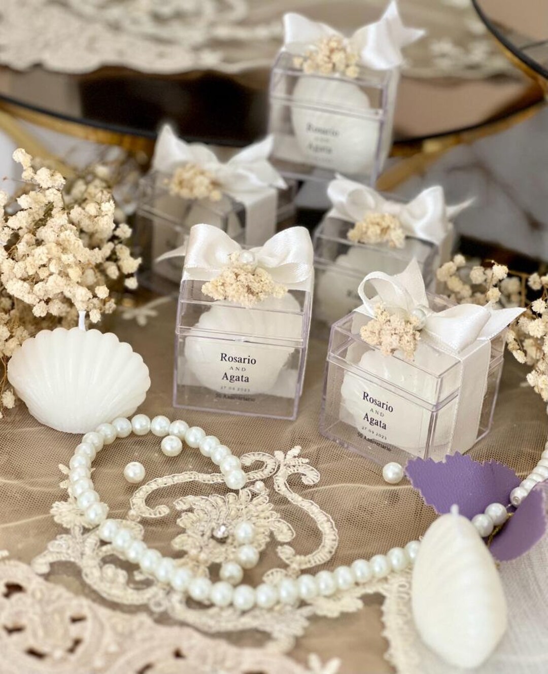 Sea Shell Handmade Candle Shell Shaped Candle Wedding Favors - Etsy