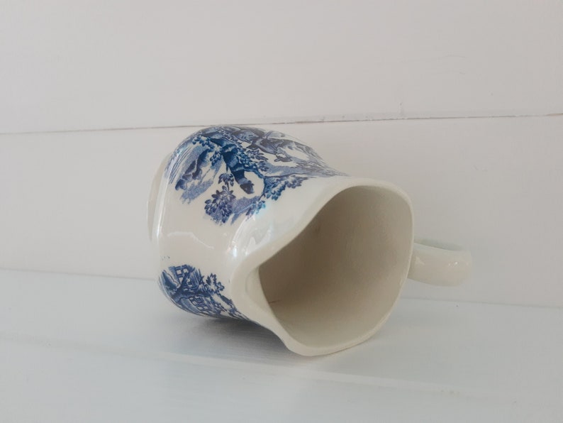 Cream Jug Blue Milk Jug Myott the Hunter England Vintage - Etsy