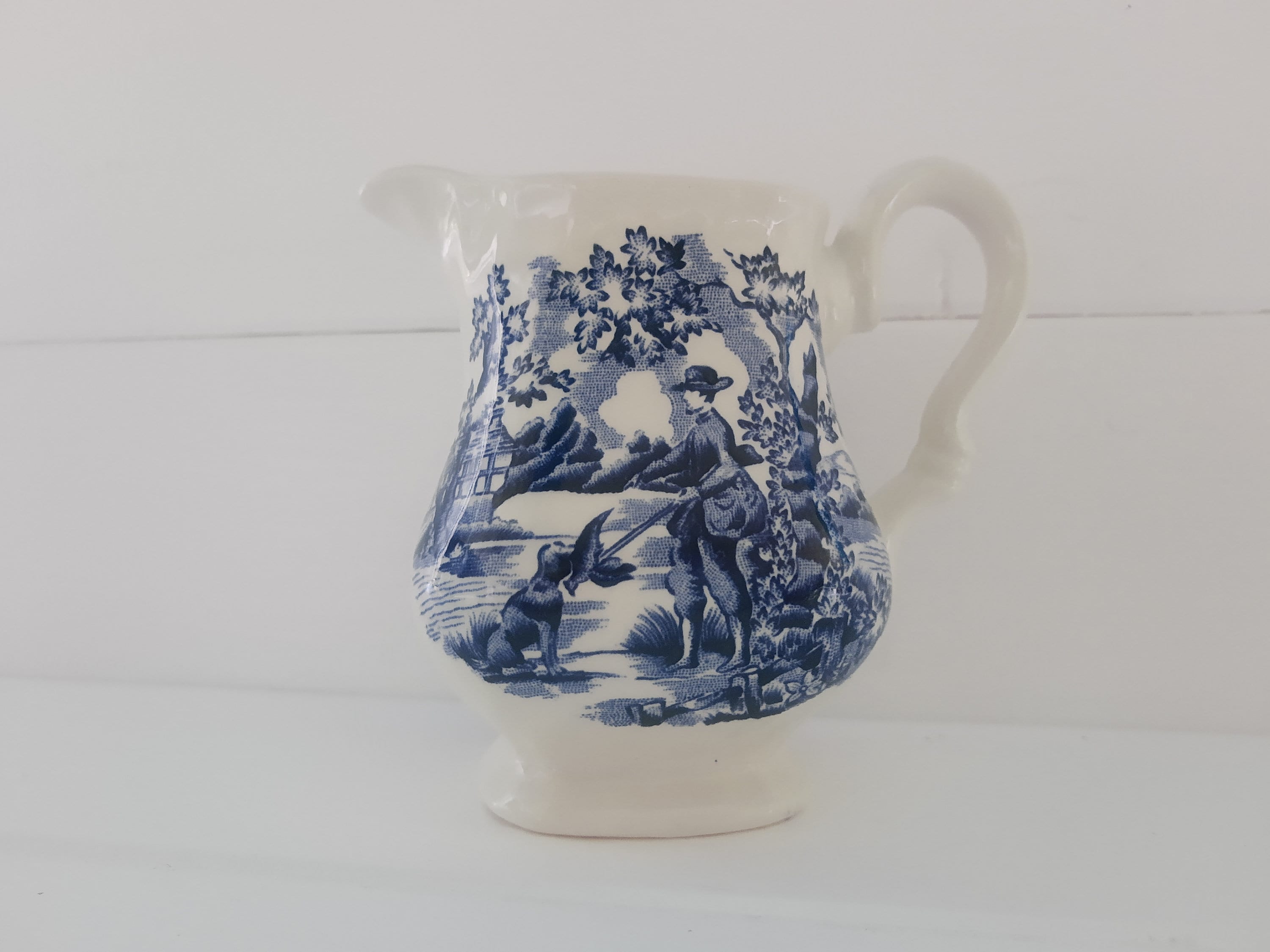 Cream Jug Blue Milk Jug Myott the Hunter England Vintage - Etsy