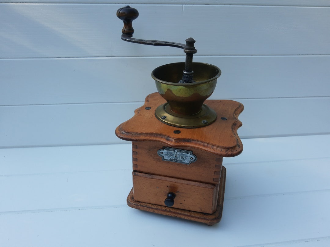 Beautiful, Wooden, Large Brevete Vintage Coffee Grinder - Etsy