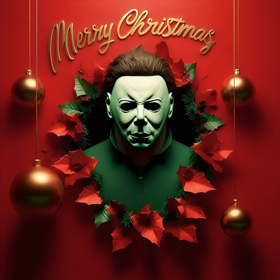 Merry Christmas Michael Myers 20 Oz Tumbler Wrap Digital Download, PNG ...