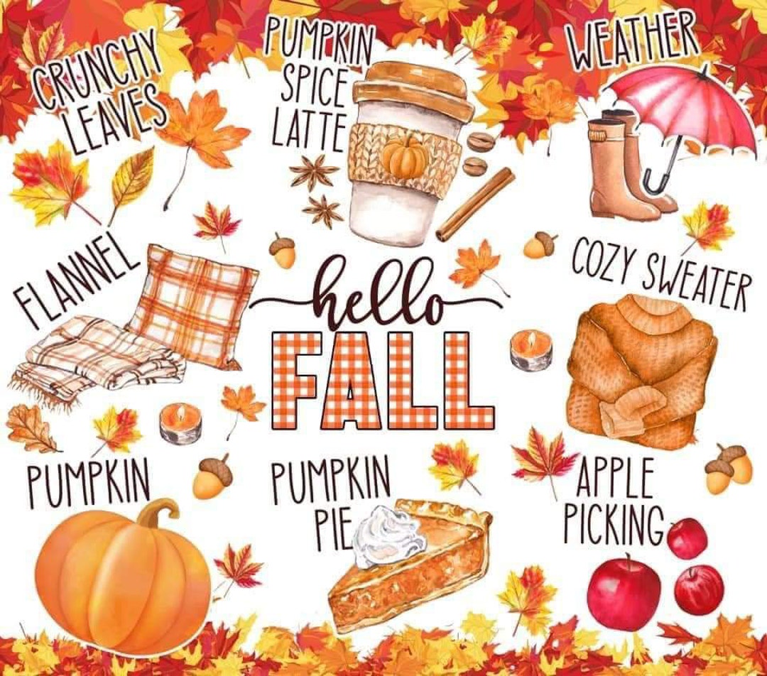 Digital Download- Hello Fall 20 Oz Tumbler Wrap- Sublimation- PNG and ...