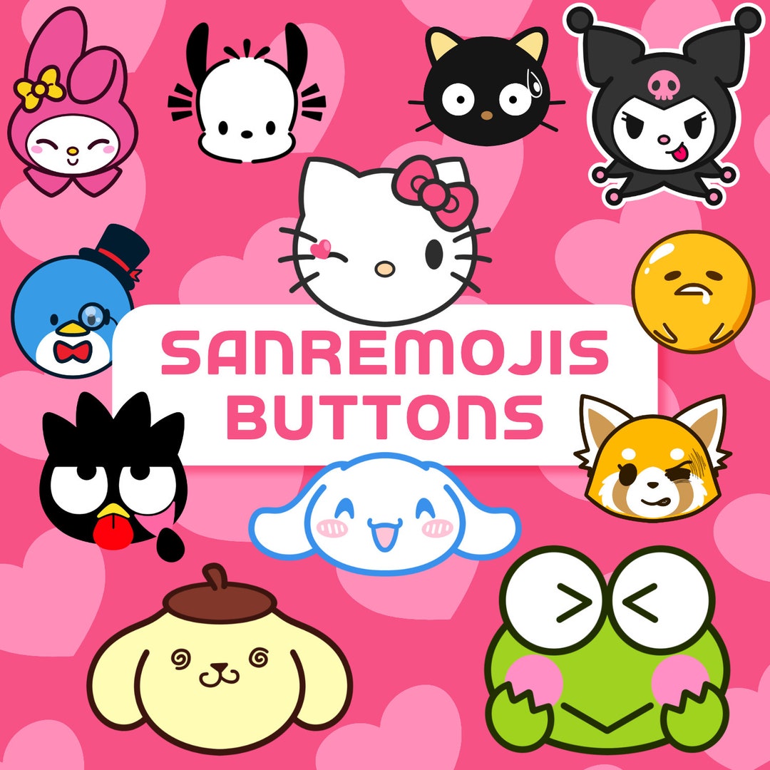 Sanremoji Buttons Sanrio Collection Hello Kitty and Friends Emojis ...