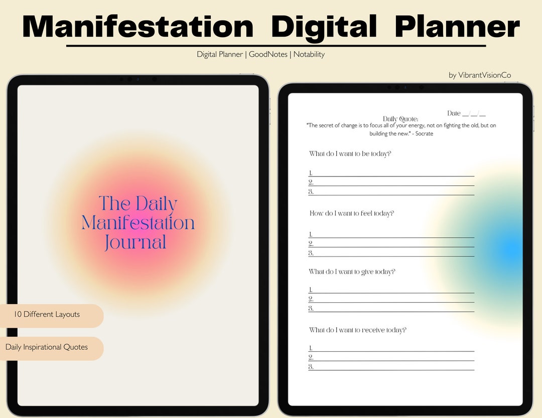 The Daily Manifestation Journal - Daily Digital Planner to Make Your ...
