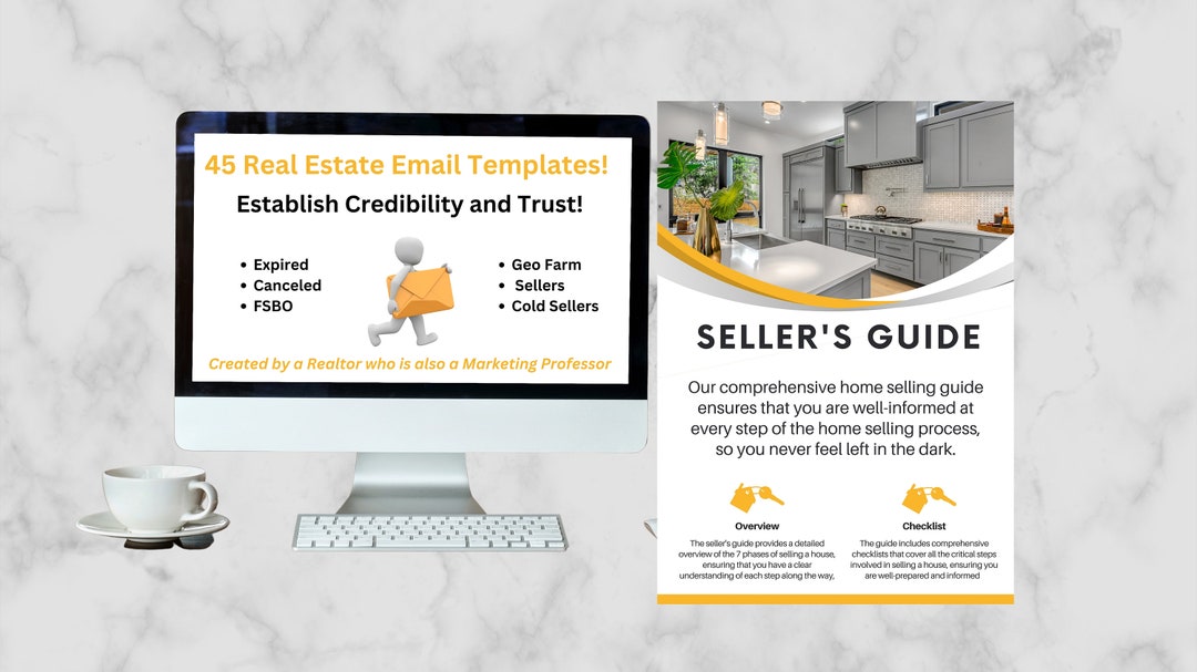 Real Estate Seller Email Templates & Seller's Guide, Bundle, 45 Emails ...