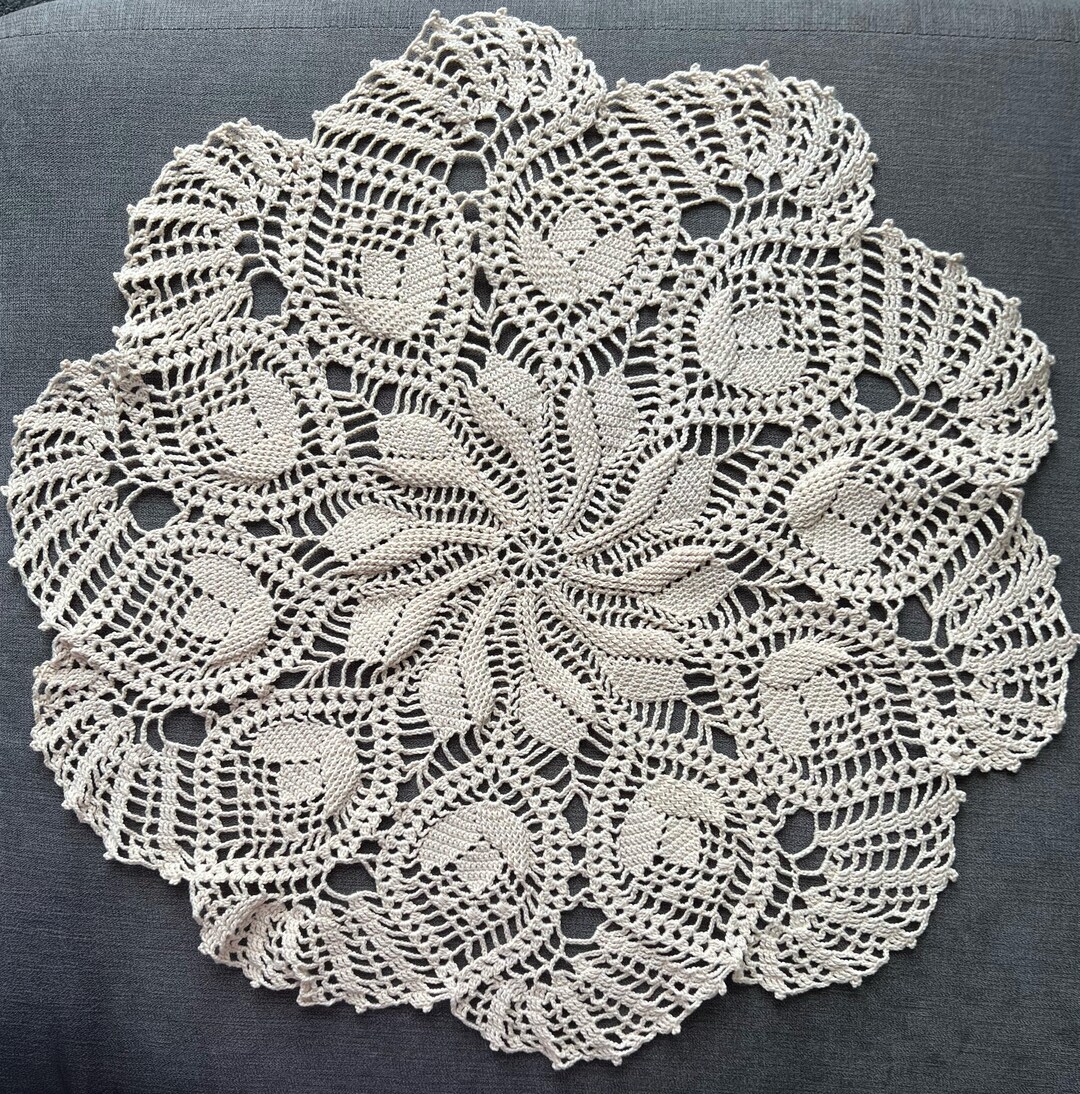 Beige Crochet Table Top - Etsy