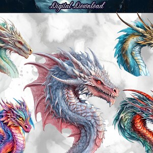 Dragon Clipart, Commercial Use, PNG 300 DPI for Digital Download ...