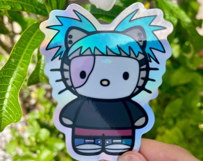Sally Face Hello Kitty Sticker Hologram - Etsy