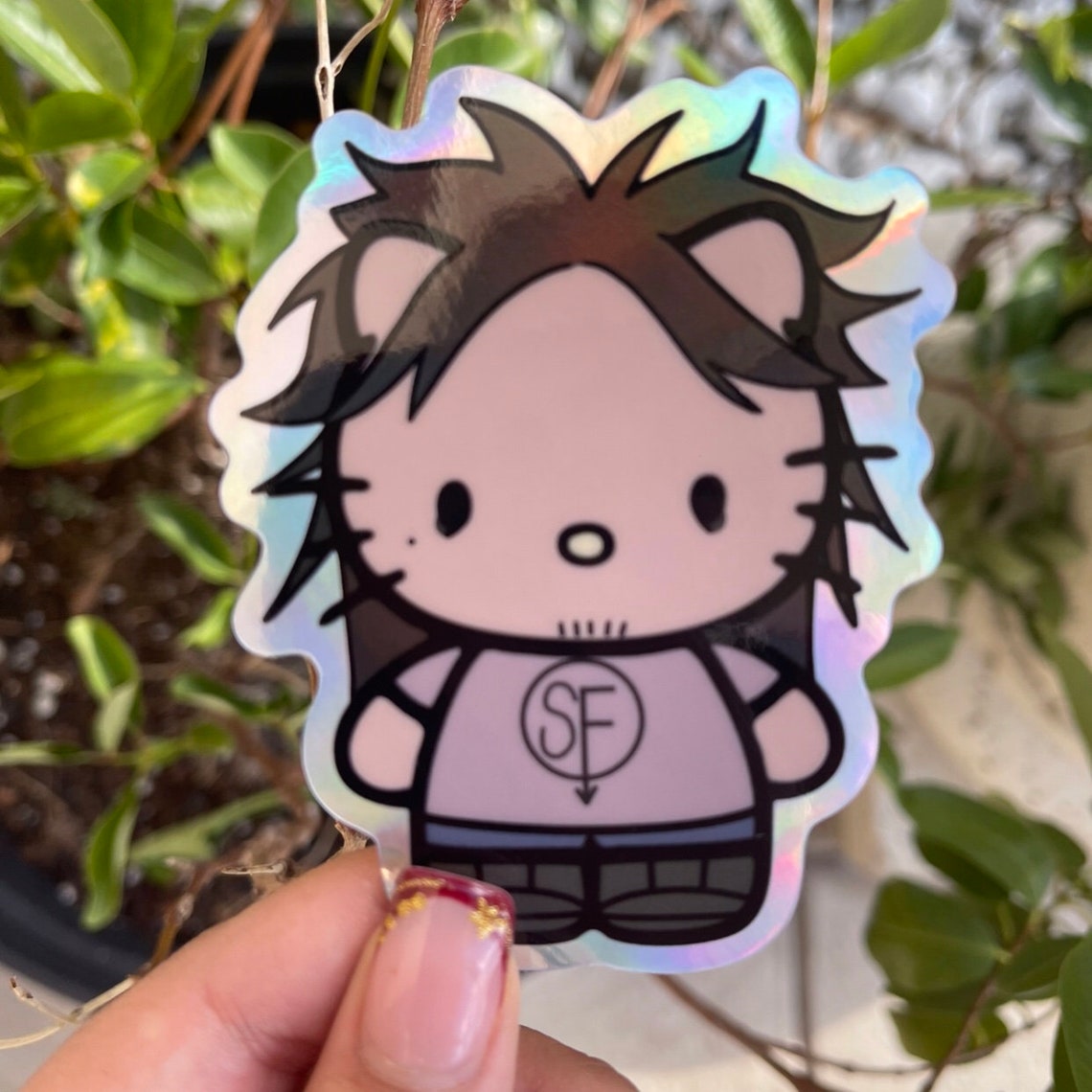 Larry Johnson Hello Kitty Sticker Hologram - Etsy Larry Johnson Hello Kitty Sticker Hologram - Etsy