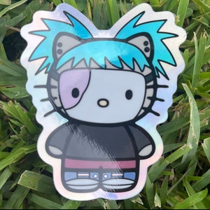 Sally Face Hello Kitty Sticker Hologram - Etsy