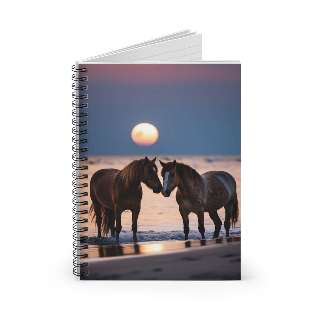 Beautiful Horse Notebook, Realistic Horse Design, Spiral Notebook ...
