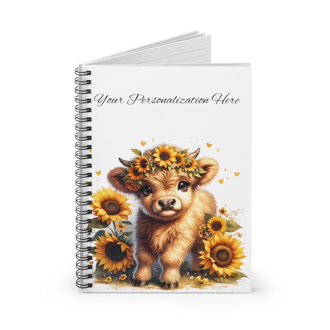 Highland Cow Spiral Notebook. Cow Notebook Gift. Cow Lover Gift. Cow ...