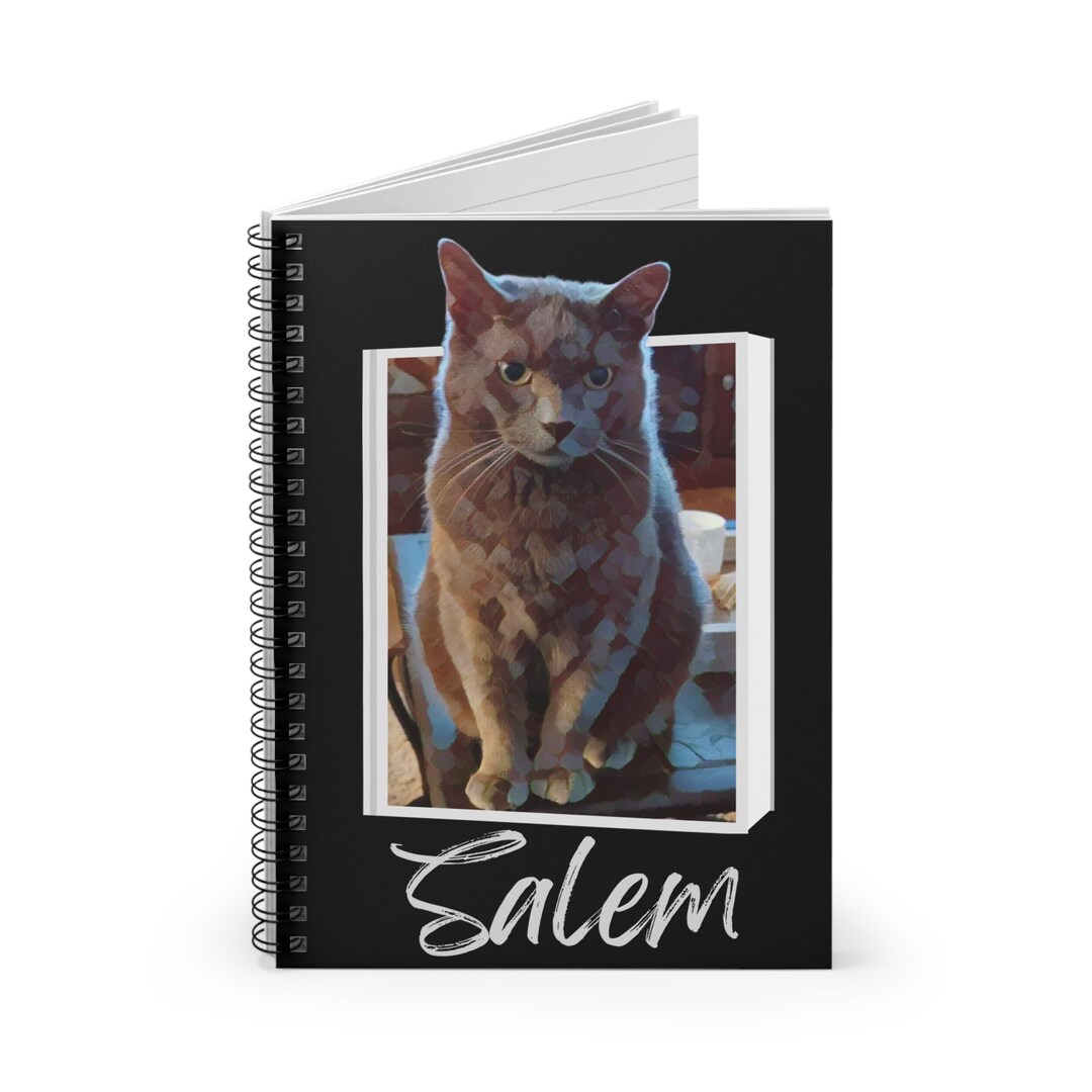 Custom Pet Portrait Notebook, Personalized Notebook Cover, Personalized ...