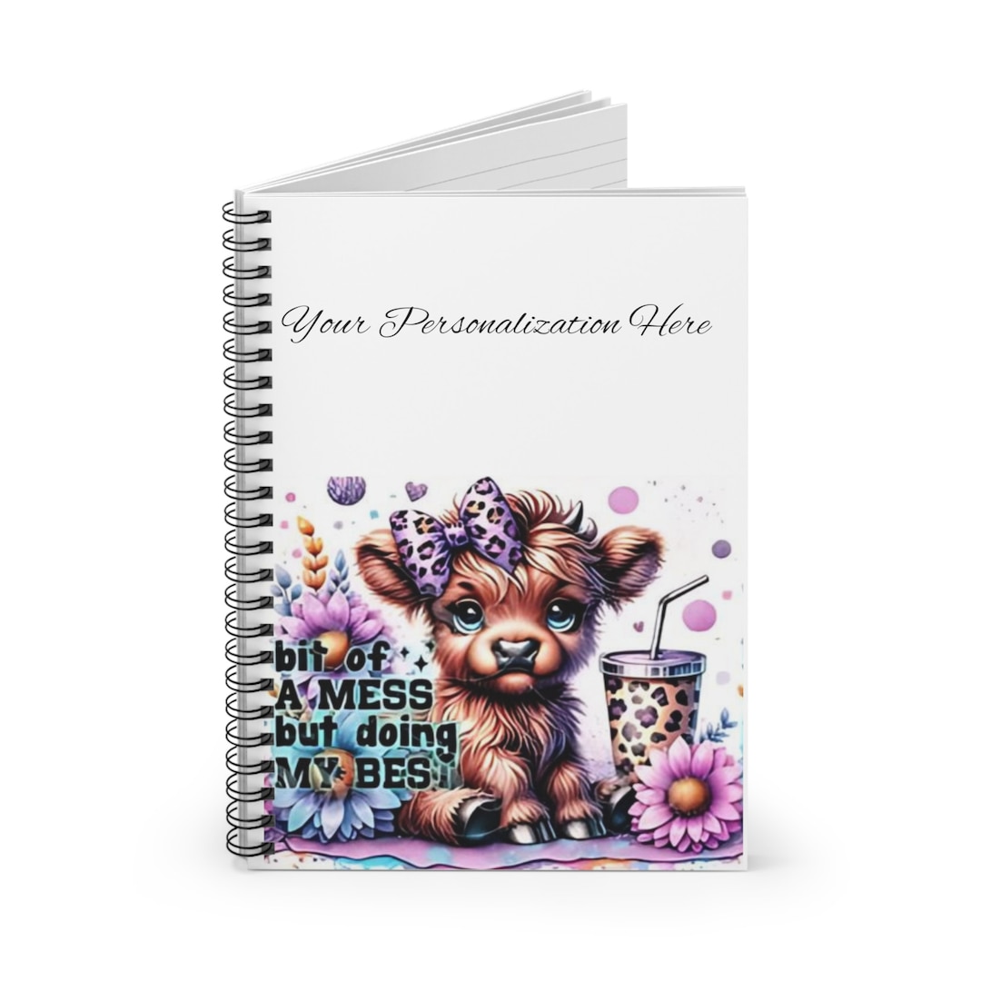 Highland Cow Spiral Notebook. Cow Notebook Gift. Cow Lover Gift. Cow ...