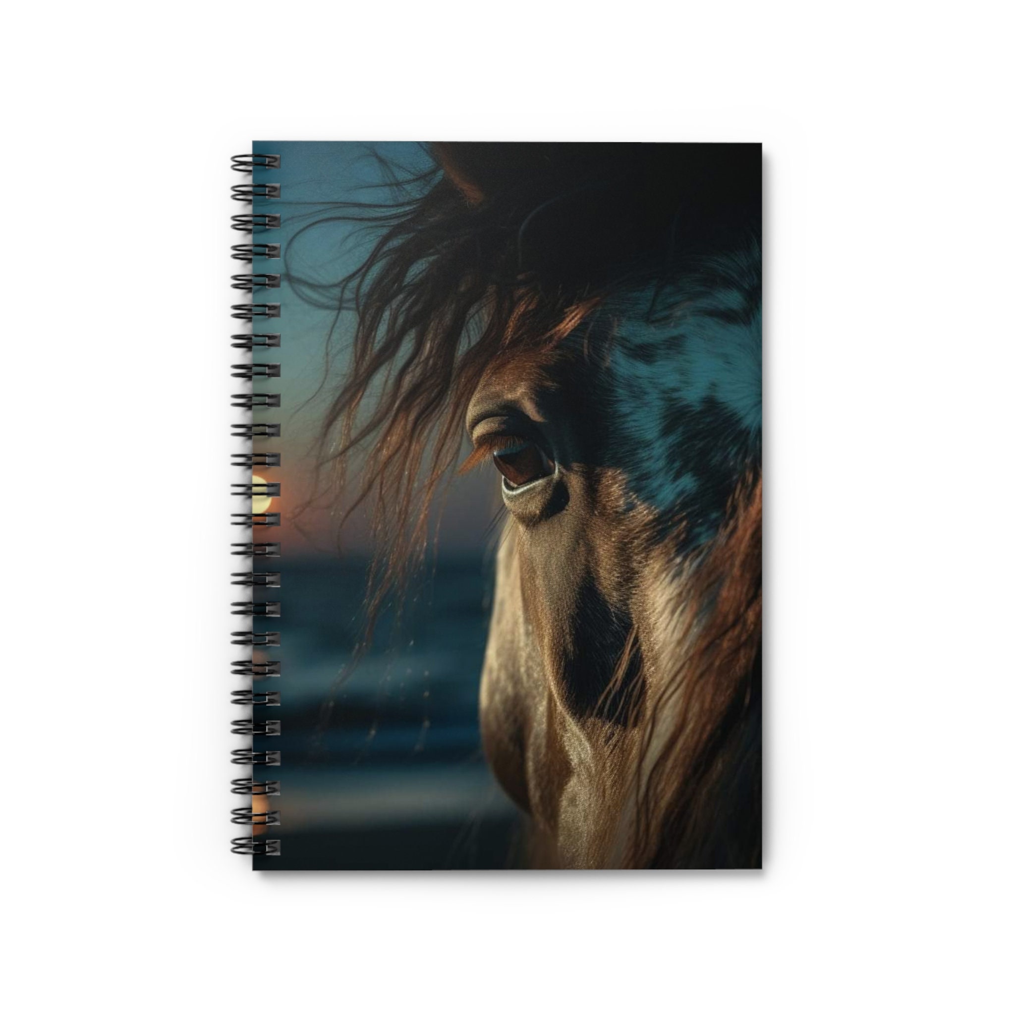 Beautiful Horse Notebook, Realistic Horse Design, Spiral Notebook ...