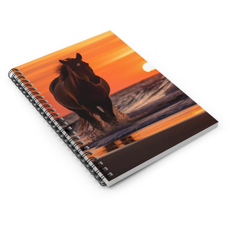 Beautiful Horse Notebook, Realistic Horse Design, Spiral Notebook ...