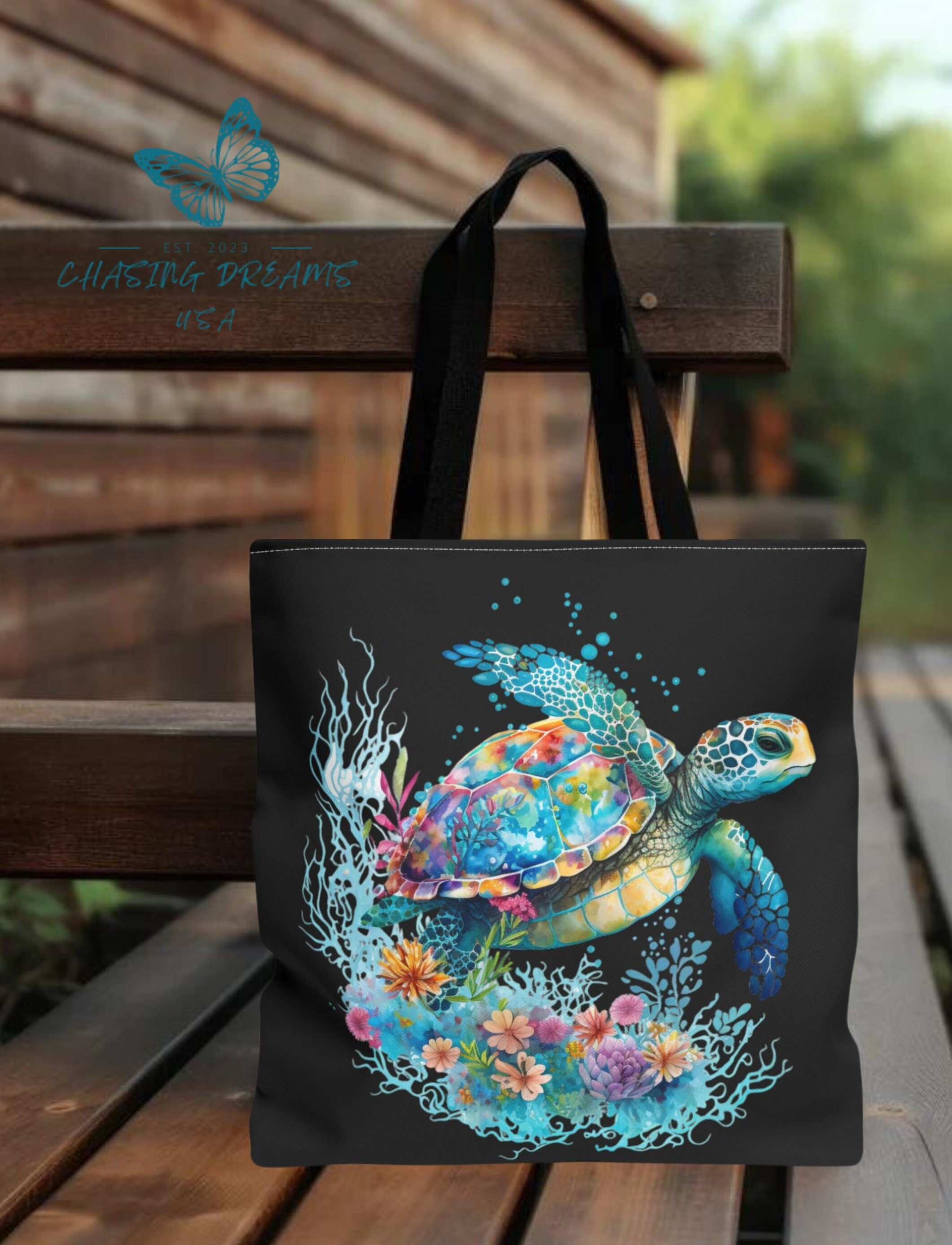 Sea Turtle Tote Bag, Sea Turtle, Sea Turtle Lovers, Gifts, Turtle ...