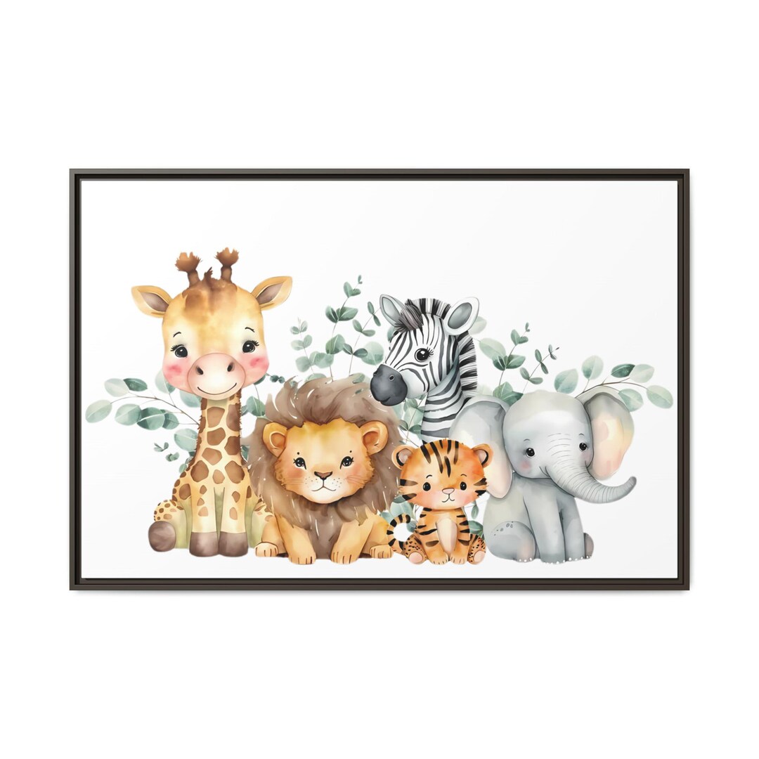 Safari Animal Nursery, Baby Room Decor, Jungle Themed Wall Decor, Kids ...