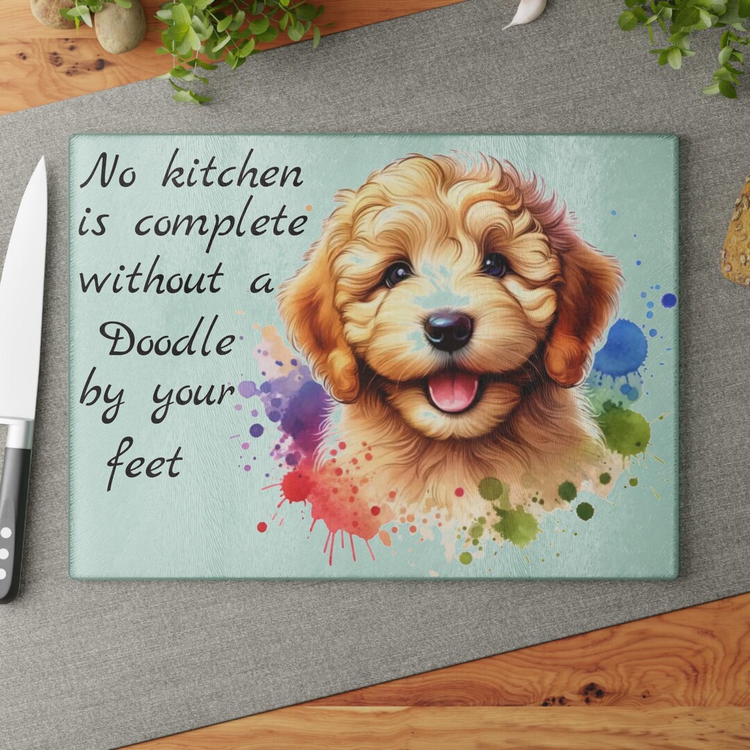 Goldendoodle Cutting Board, Doodle Cutting Board, Goldendoodle Gift ...