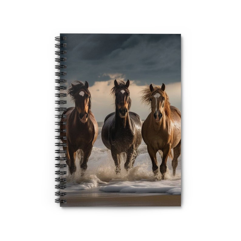 Beautiful Horse Notebook, Realistic Horse Design, Spiral Notebook ...
