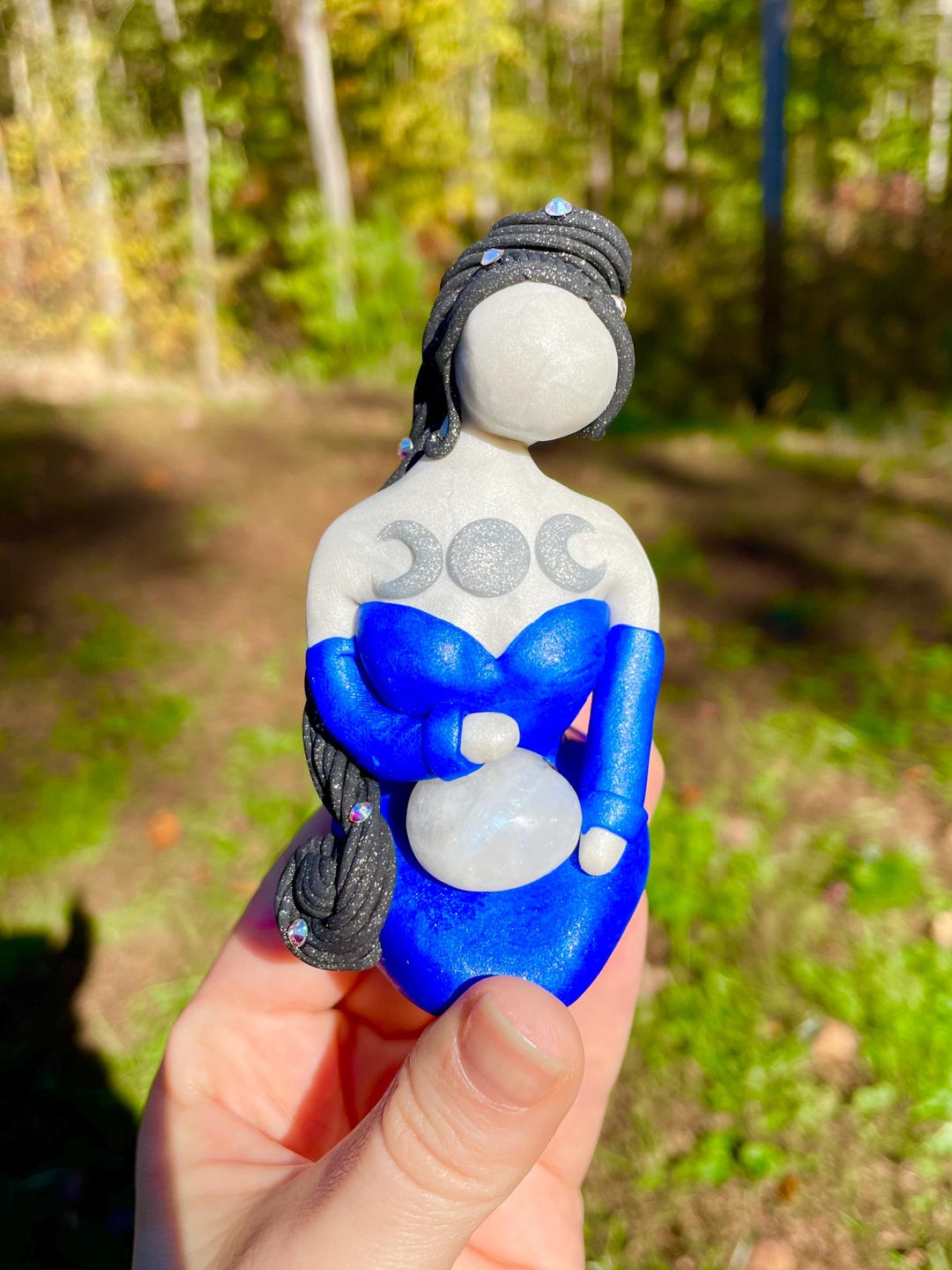 Selene Goddess of the Moon ~ Polymer Clay Divine Feminine Artemis Diana ...