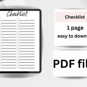 Daily Checklist| Minimalist Checklist,checklist,printable Checklist ...
