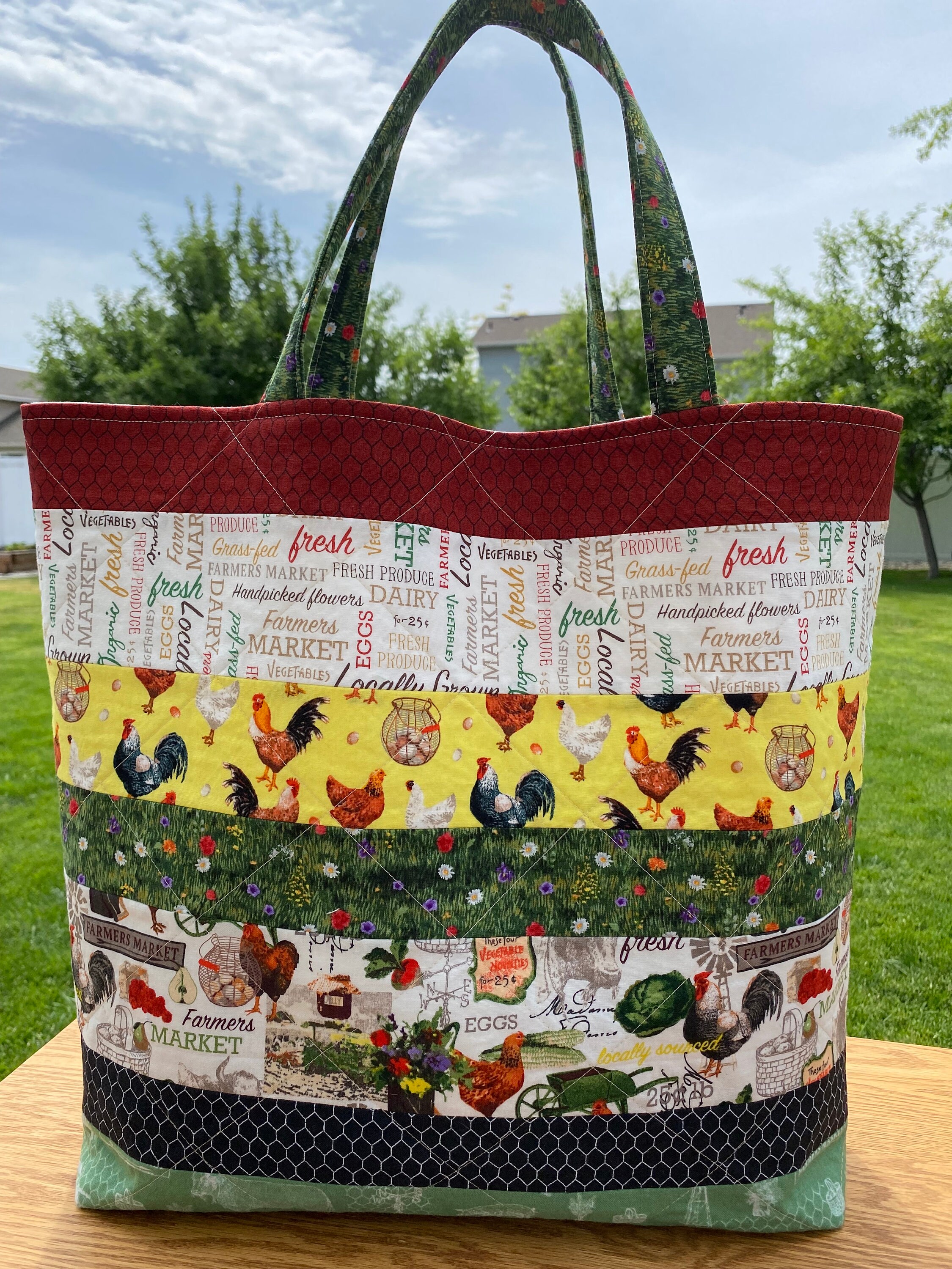 Farm Quilted Market Bag - Etsy