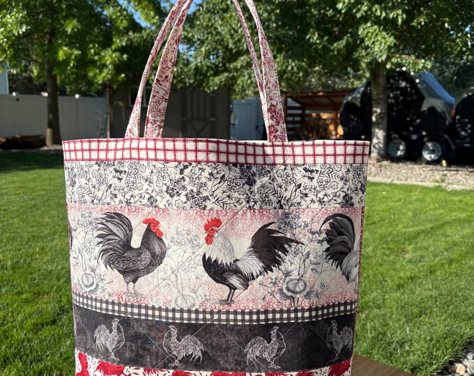 Rooster Quilted Market Bag - Etsy